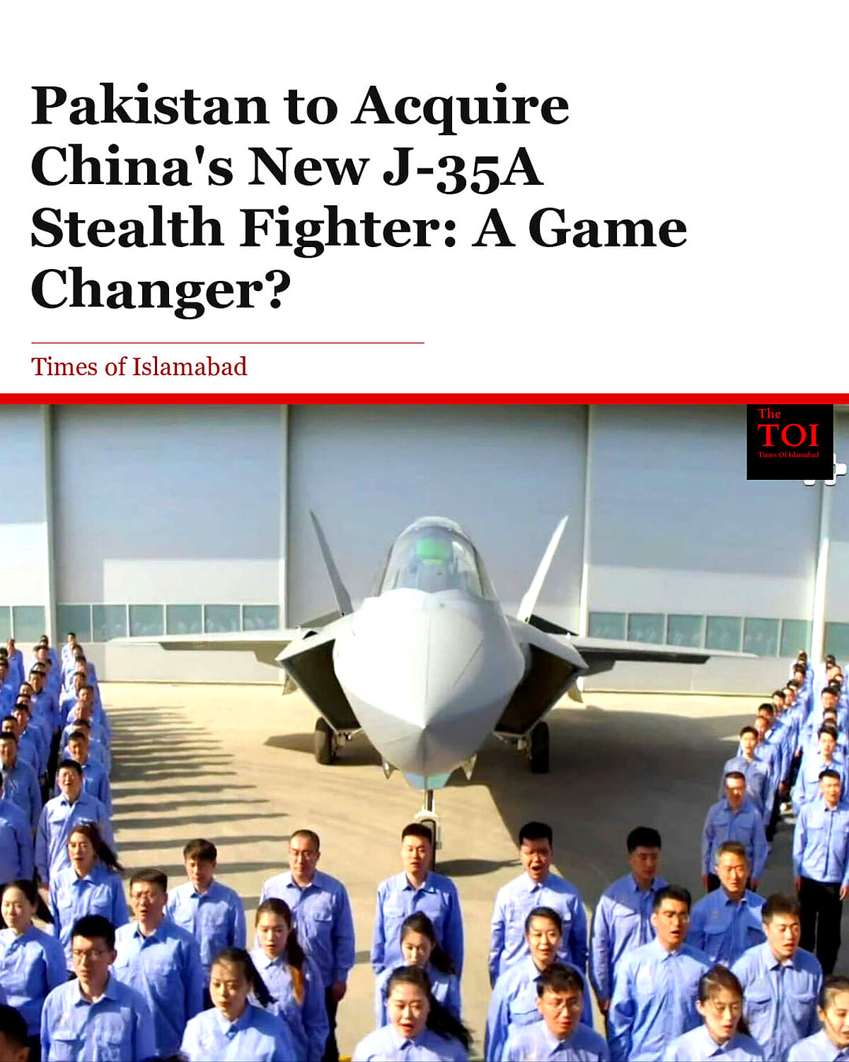 China Unveils J-35A Stealth Fighter Export Variant: Pakistan Set to Be ...