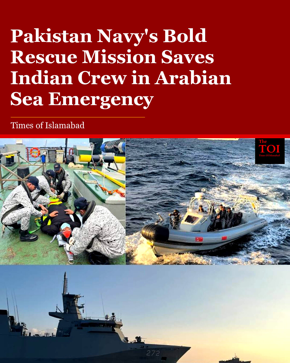 Pakistan Navy Swiftly Aids Stranded MV Gautam with Indian Crew