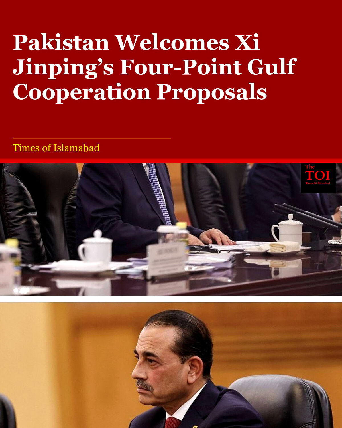 Xi Jinping Presents Four-Point Proposal to Pakistan for Gulf Peace