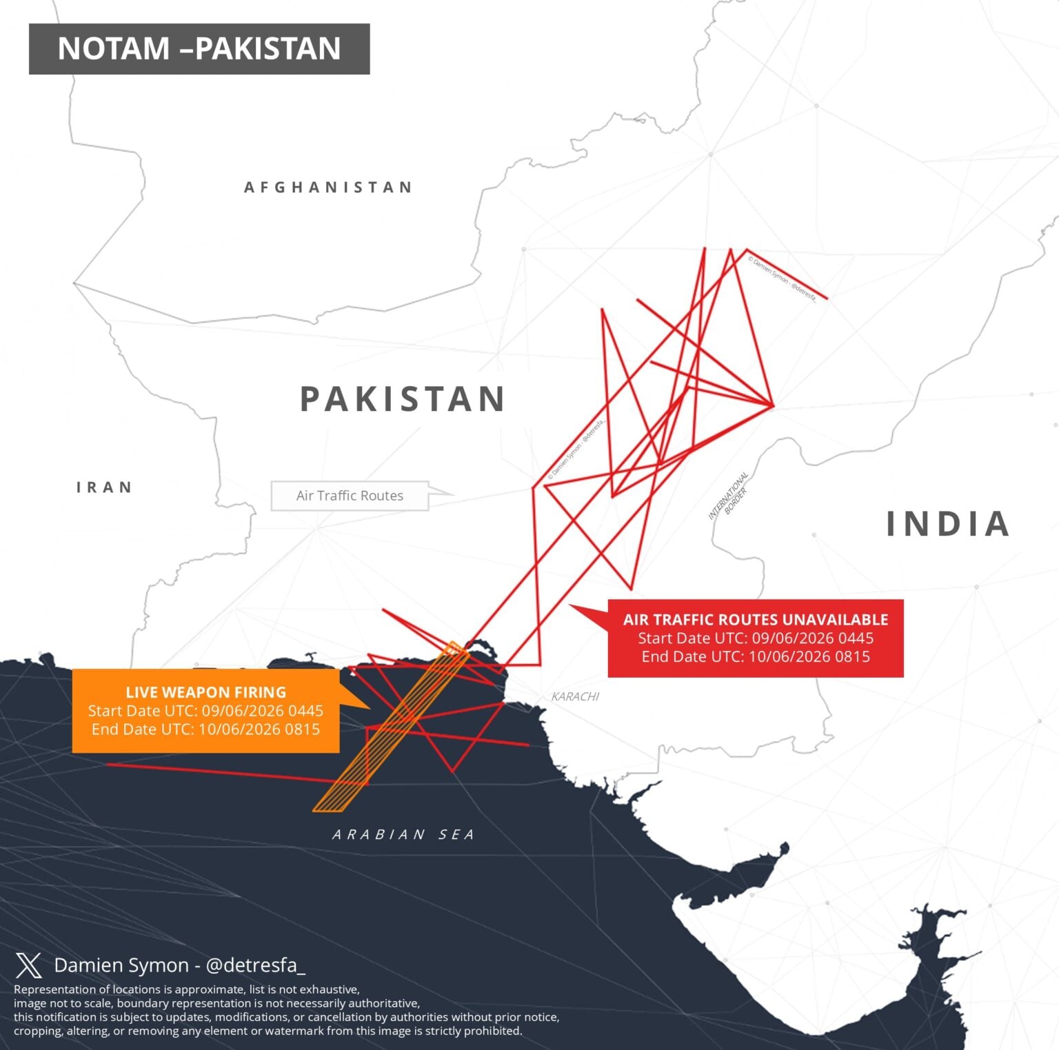 Pakistan Issues Fresh NOTAMs for Missile Test with Major Airspace Closures