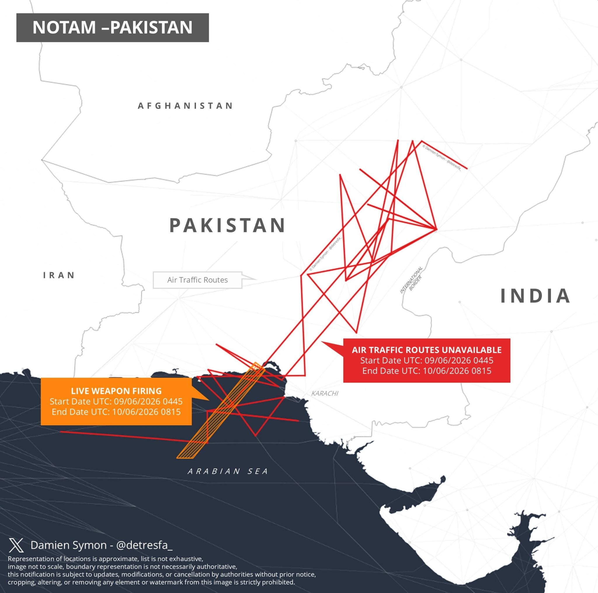 Pakistan Issues Fresh NOTAMs for Missile Test with Major Airspace Closures