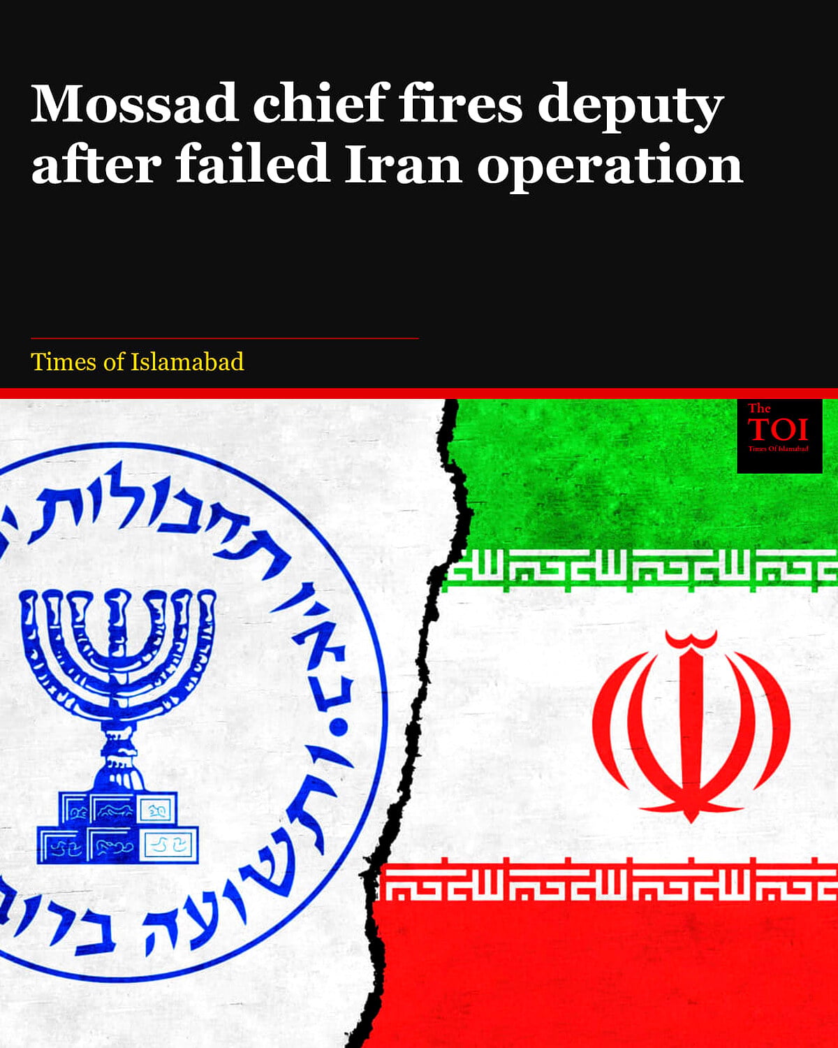 Mossad Chief Dismisses Deputy After Iran Operation Fails
