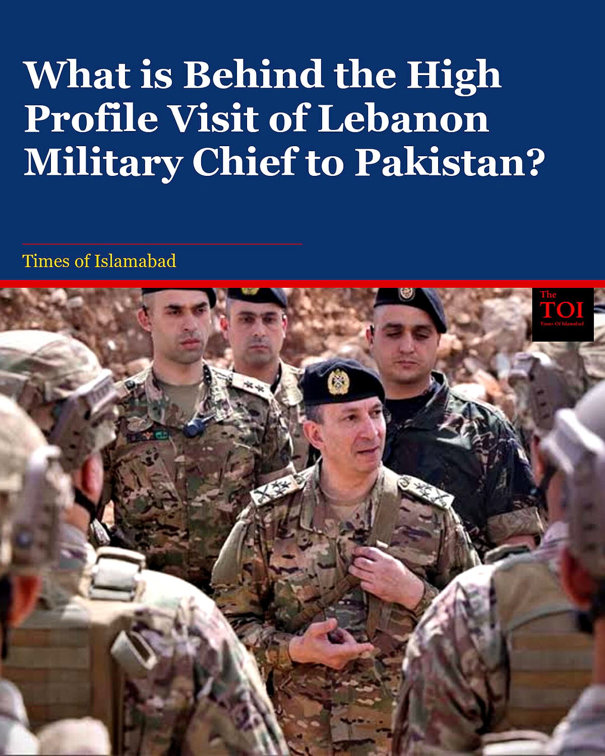 Pakistan Hosts Lebanese Army Chief for Key Military Cooperation Talks